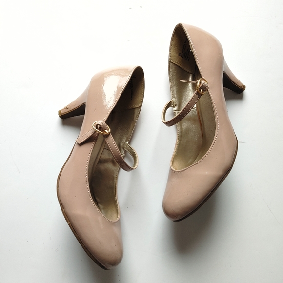 Merona | Shoes | Merona Pink Patent Leather Mary Jane Heels 85 | Poshmark